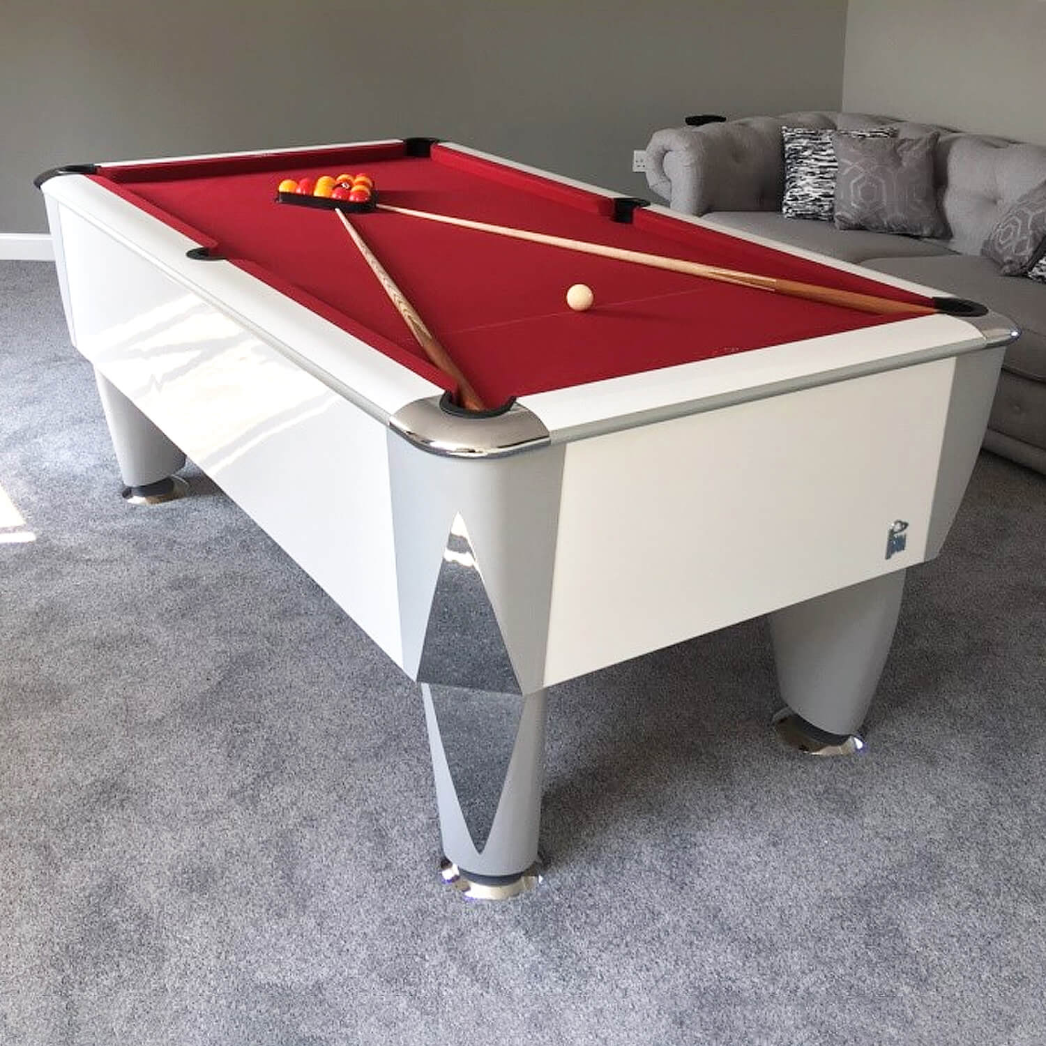 White SAM Atlantic Slate Pool Table – Deluxe Games Room