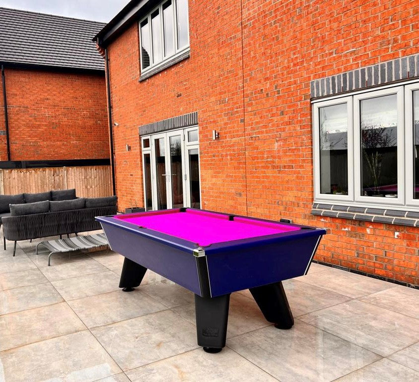 Cry Wolf Outdoor Slate Pool Table - Midnight Blue - 6ft & 7ft – Deluxe ...